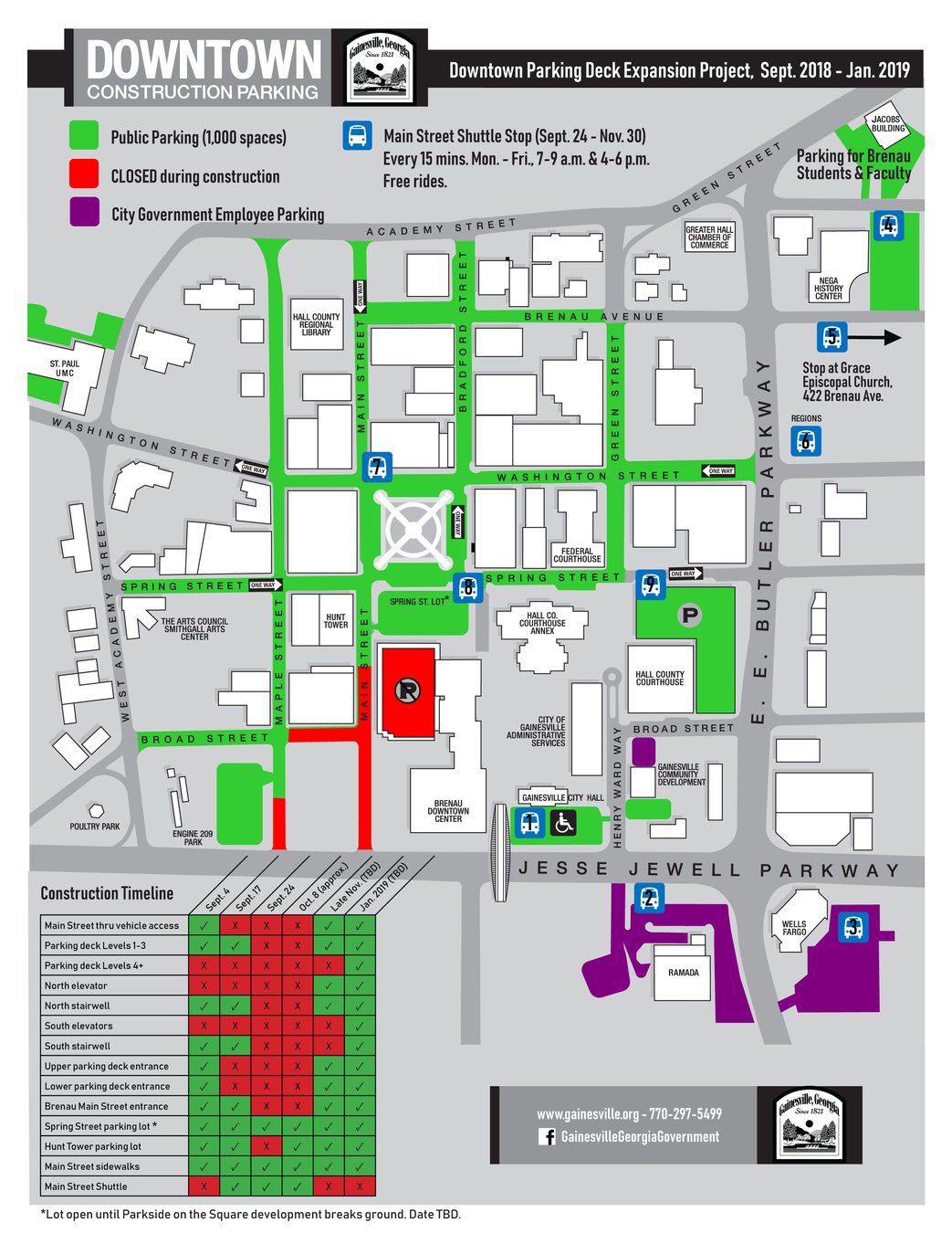 9 shuttle stops will serve Gainesville when Main Street parking deck ...