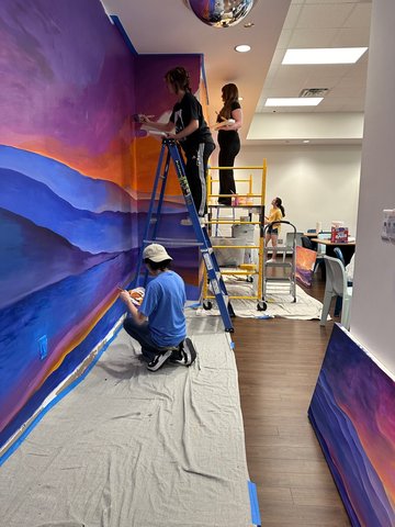PHOTOS: UNG students paint mural at Avita Behavioral Health Crisis ...