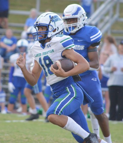 High school football: Lanier Christian rolls past Skipstone Academy ...