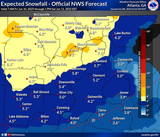 It’s looking more like a major snowstorm in Hall County. Here’s the ...