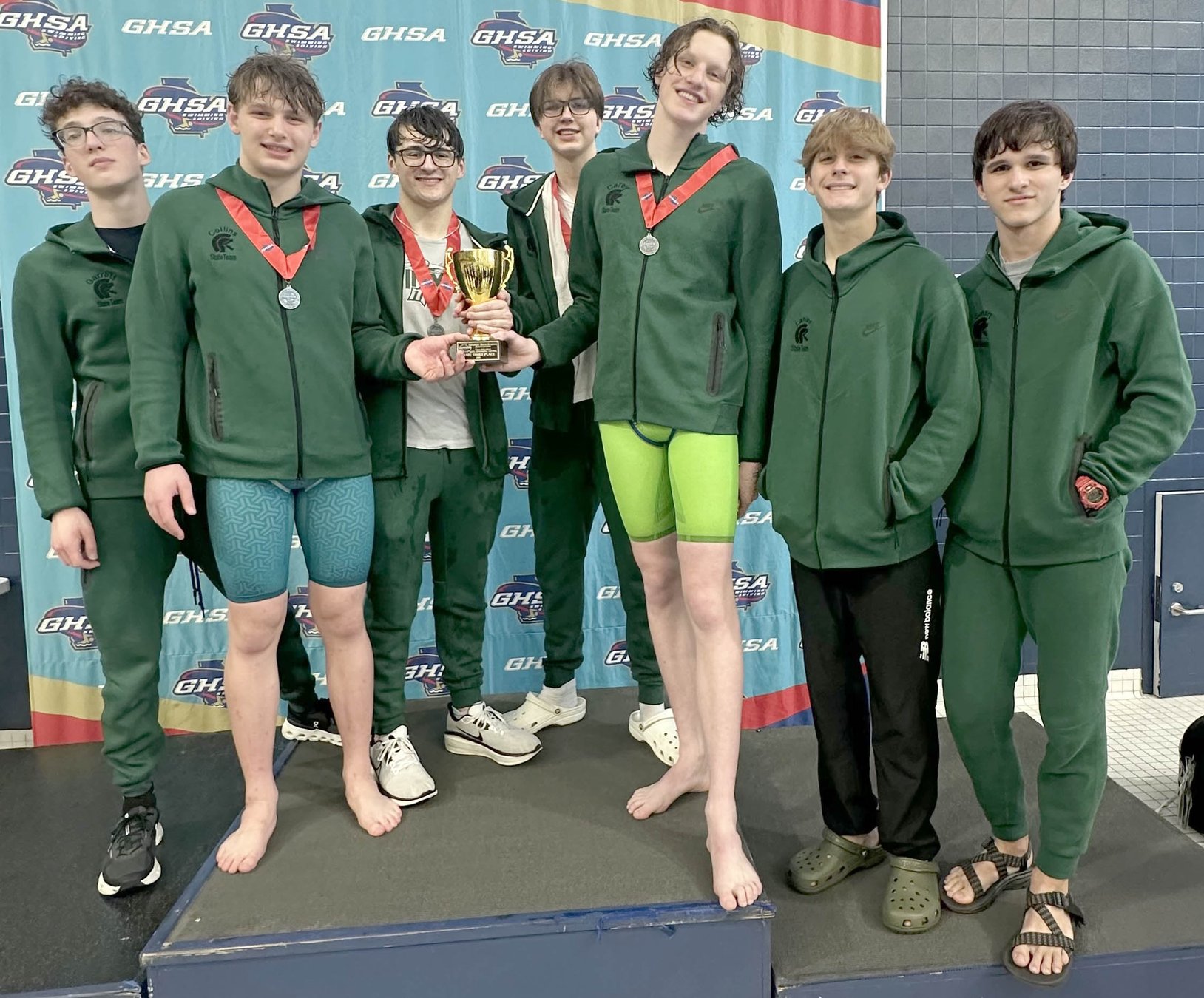 High school swimming: North Hall boys make history with third-place ...