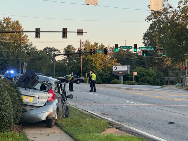 Driver suffers serious injuries after crashing into brick walls, steps ...