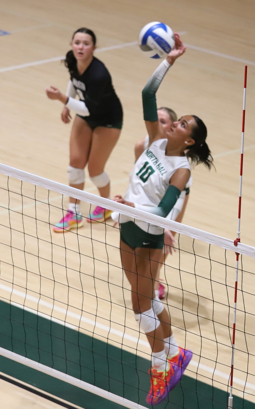 High school volleyball: North Hall's Hanlon, Bluff's Knight earn ...