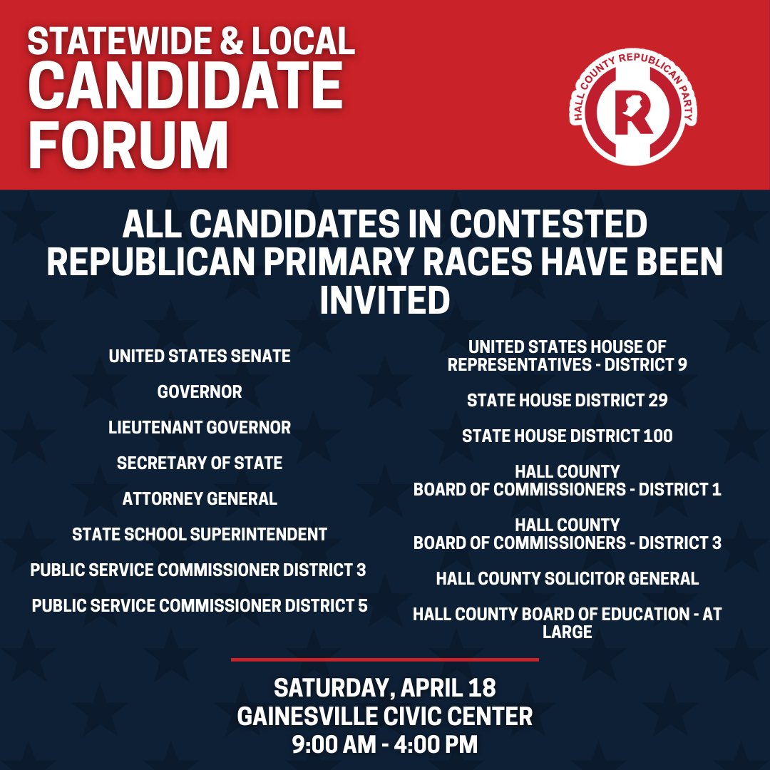 Hall County Republican Party to host candidate forum Saturday ...